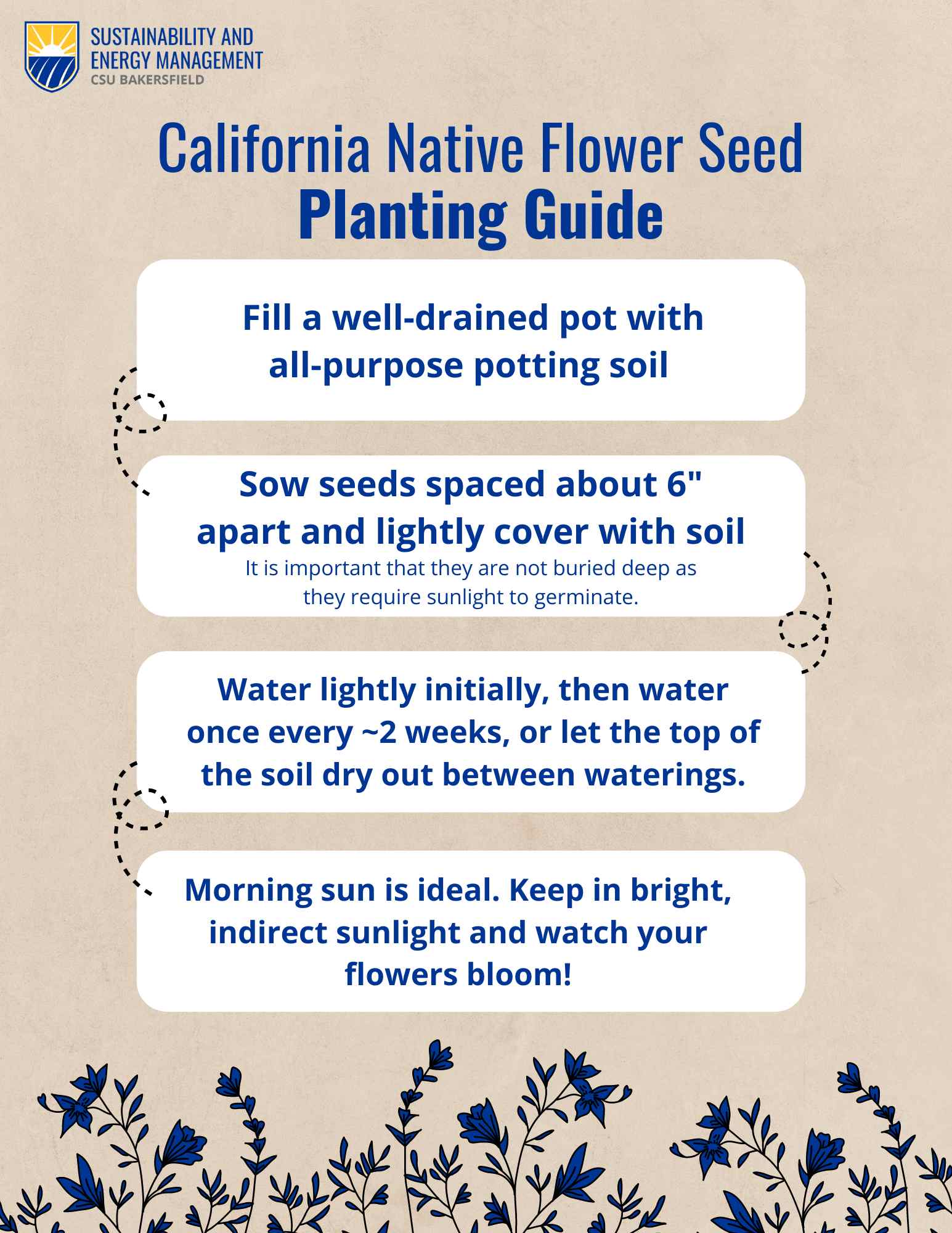 California Native Seed Planting Guide | California State University, Bakersfield